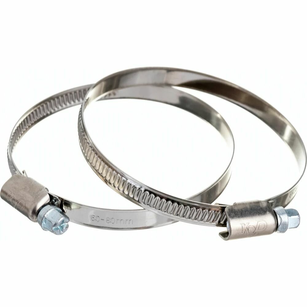 Червячный хомут Госкреп нержавеющий, 60-80 мм, 2 шт. 11-0013920