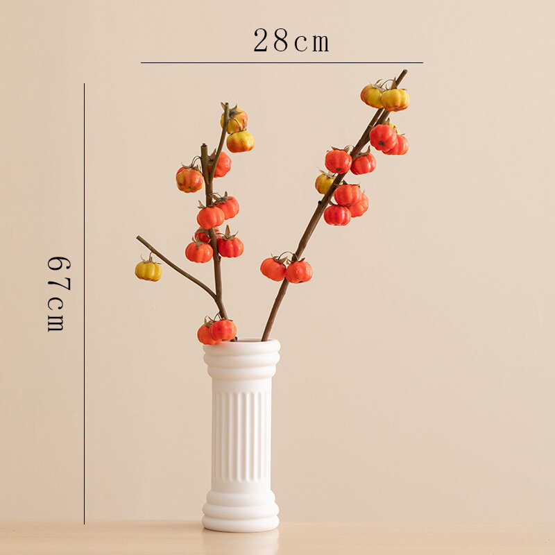 Горячая распродажаИскусственные цветы тыквы, боярышника, искусственные цветы, шелковые цветы, сухие цветы, букет, цветочная композиция для гостиной, декор, украшение, выставка