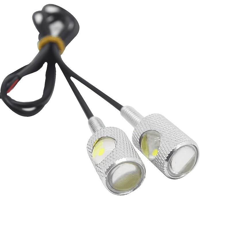 Светодиодные дневные ходовые огни для мотоцикла, 4 шт, белые, 12V, универсальные, противотуманные фары, головной свет, подсветка номерного знака, указатели поворота