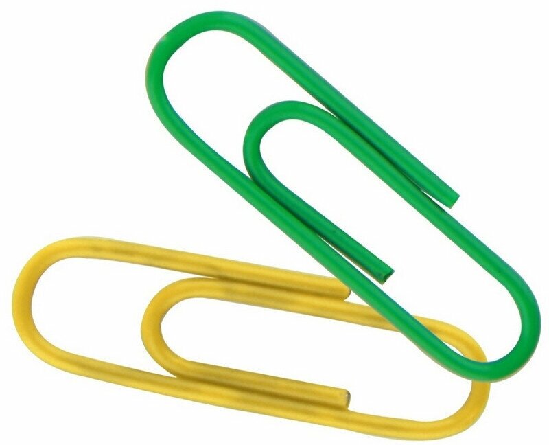 Скрепки Attache цветные металлические с полимерным покрытием 33 мм 50 штук в упаковке, 1108496