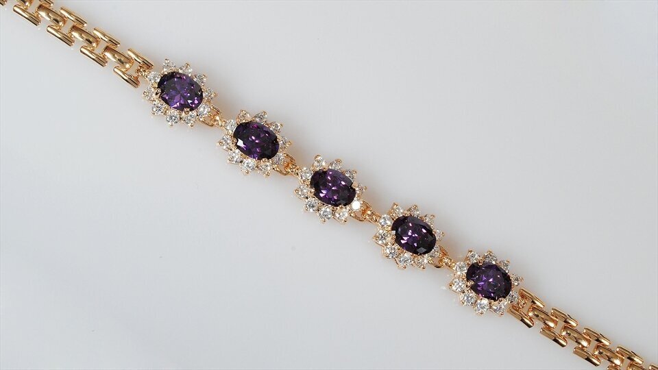 Плетеный браслет, аметист