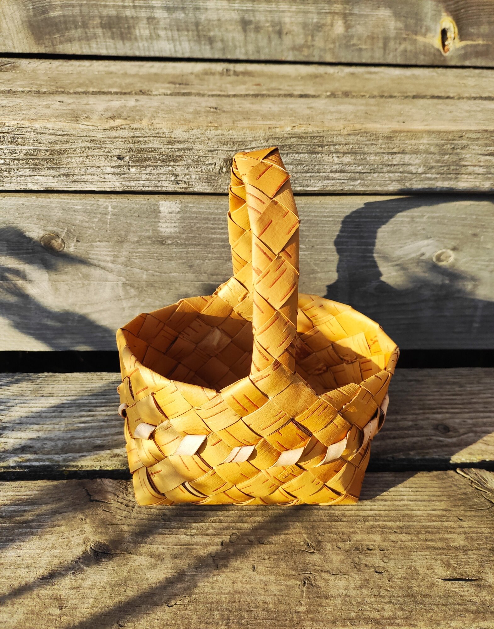 Корзина для грибов берестяная детская 1л.