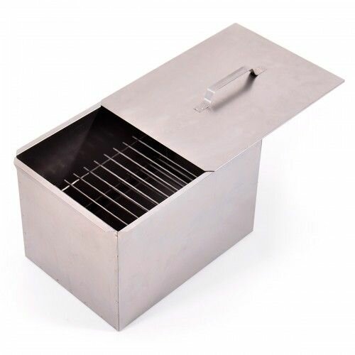 Коптильня для рыбы и мяса нержавеющая сталь 0,8мм КДН-02 380х280х270