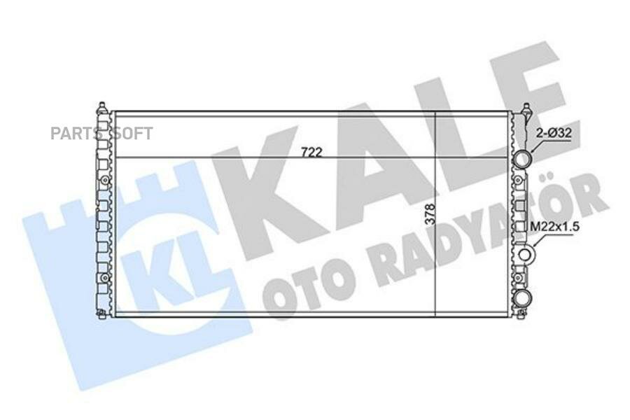 KALE 348290 Радиатор охлаждения для а/м VW Passat B4 (93-) 1.6-2.9 ()