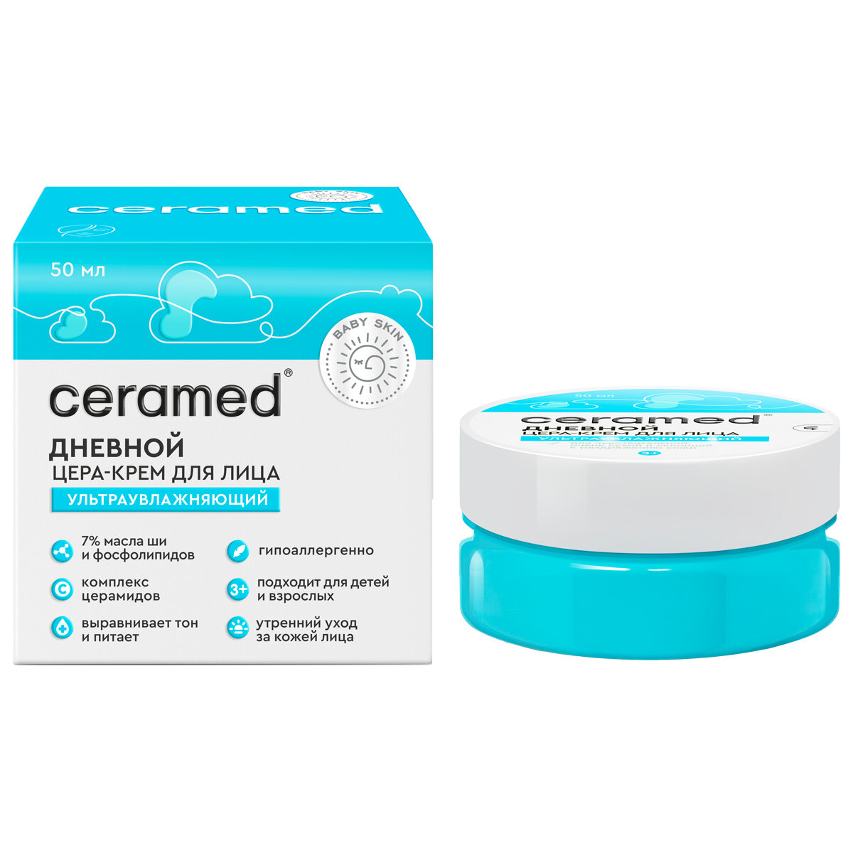 Крем для лица Ceramed дневной Ультраувлажняющий Baby Skin 50мл