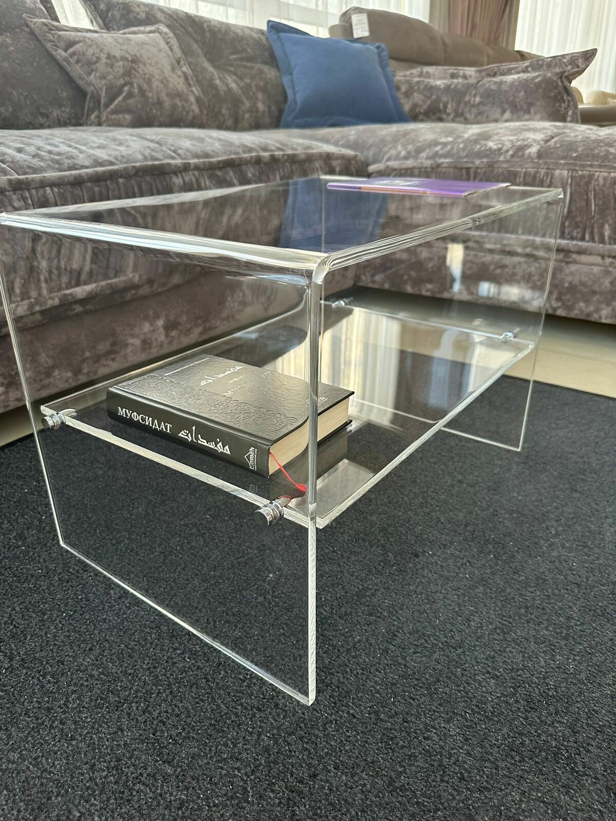 Журнальный столик прямоугольный прозрачный модный универсальный