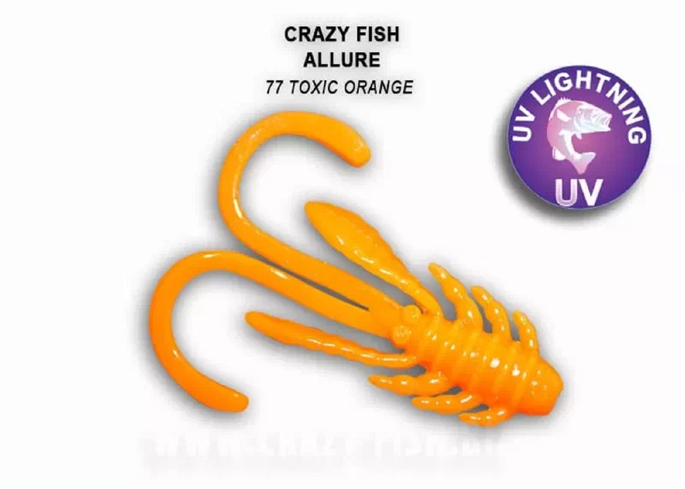 Силиконовая приманка мягкая съедобная Crazy Fish Allure 1.6" 40 мм 23-40-77-6 8 шт.