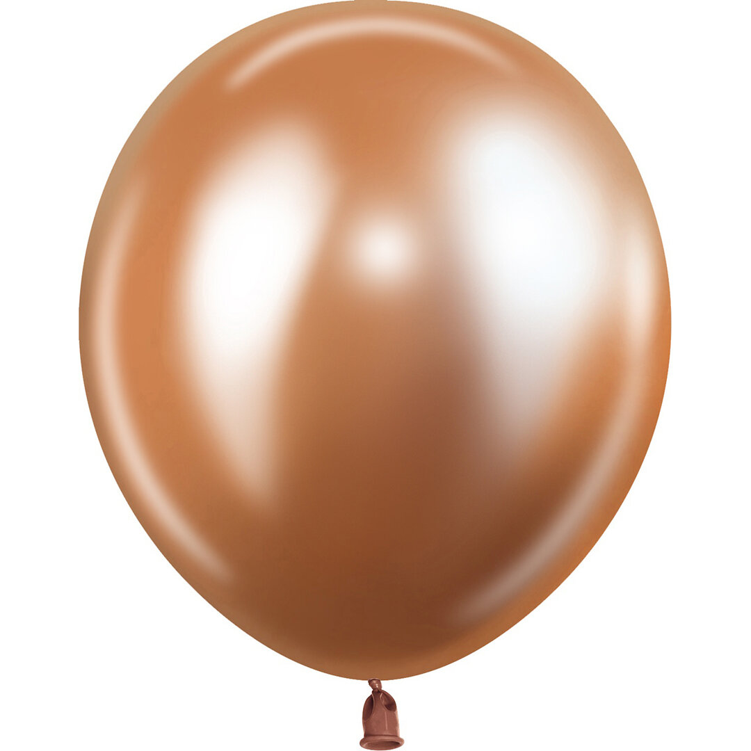 Шар (18'/46 см) Розовое Золото, хром, 10 шт.