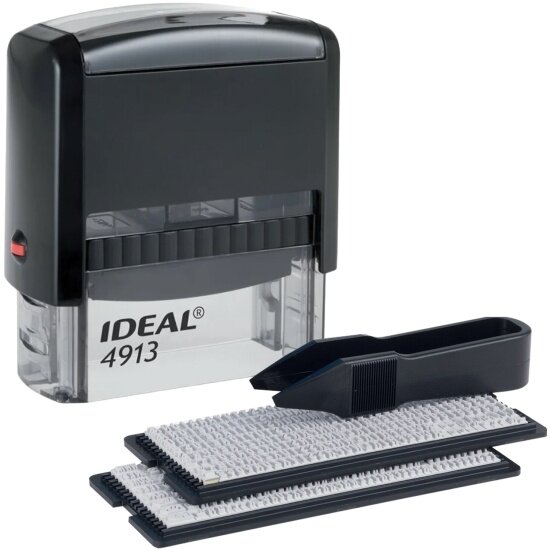Штамп самонаборный Trodat 5-строчный, оттиск 58х22 мм, без рамки, IDEAL 4913 P2, кассы В комплекте, 125428