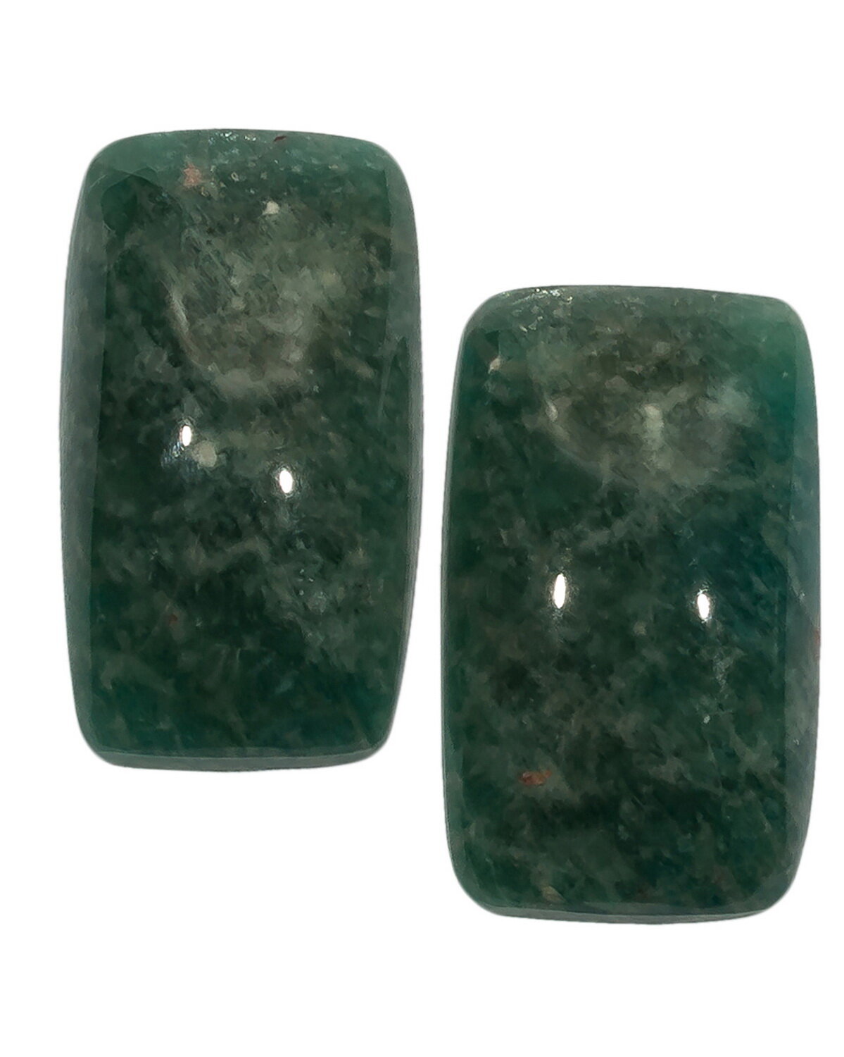 Кабошон из Амазонита (пара), размер: 23х13х6 мм, натуральный минерал.