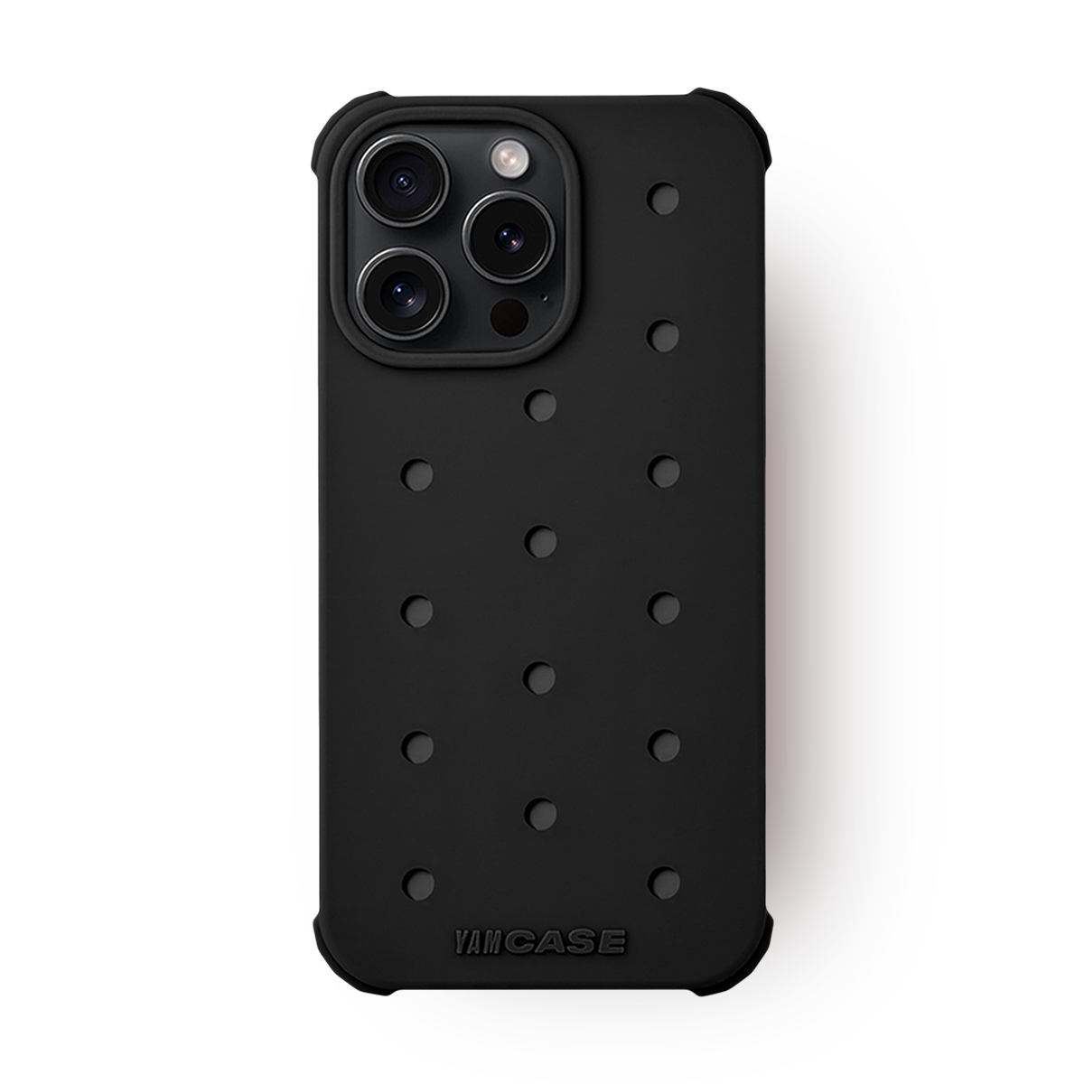 Чехол Yamcase Jibbitz Crocs, для iPhone 14, накладка, черный