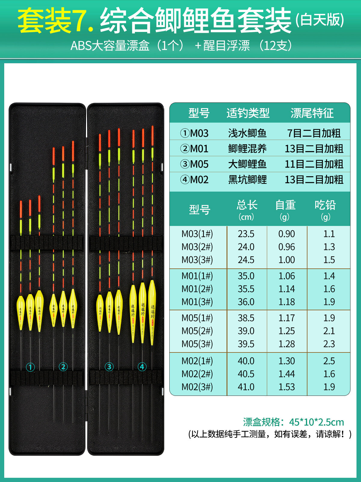 Набор поплавков для рыбалки, высокая чувствительность, утолщенные, привлекательные поплавки для дикой рыбалки, полный набор, настоящие поплавки для карася с легким ртом, оптовая продажа