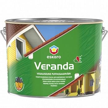 Масляно-Акриловая Краска 0.95л Eskaro Veranda Полуматовая для Древесины.