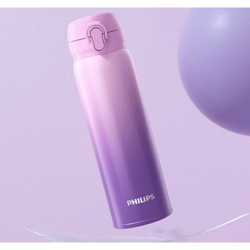 Вакуумная колба Philips с эластичной крышкой на одной кнопке и вкладышем из нержавеющей стали объемом 500 мл