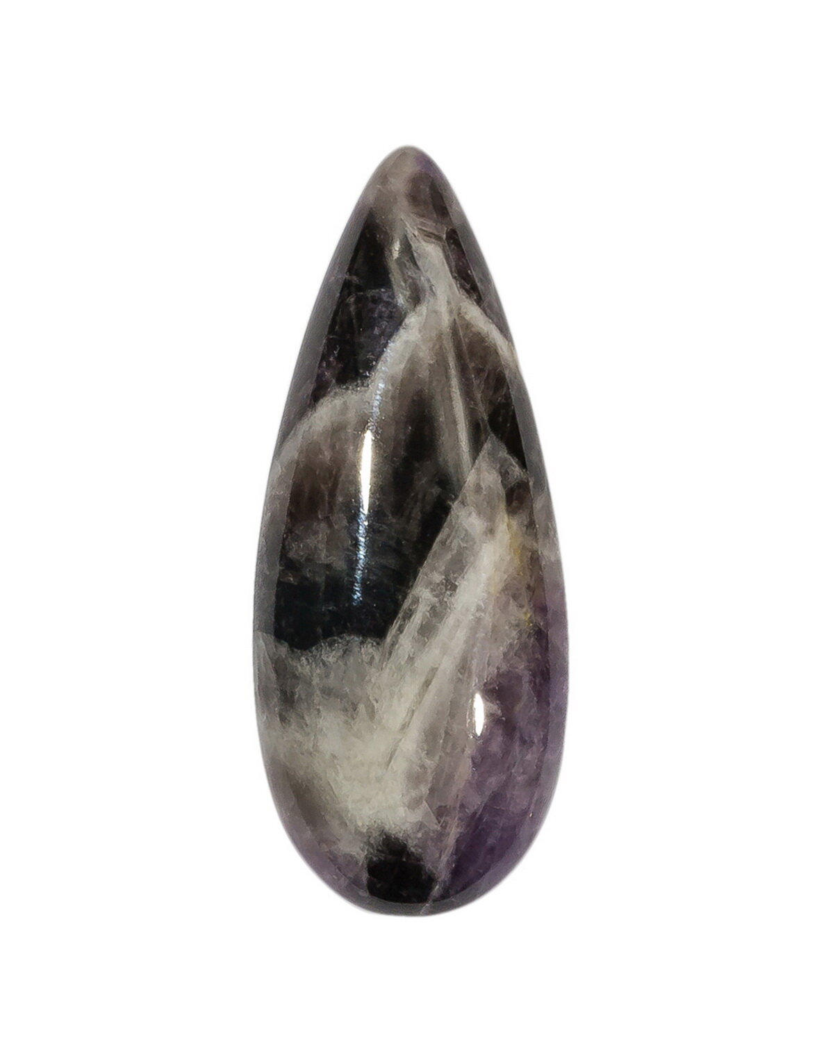 Кабошон из минерала Аметист, натуральный камень, размер: 43х18х6 мм.