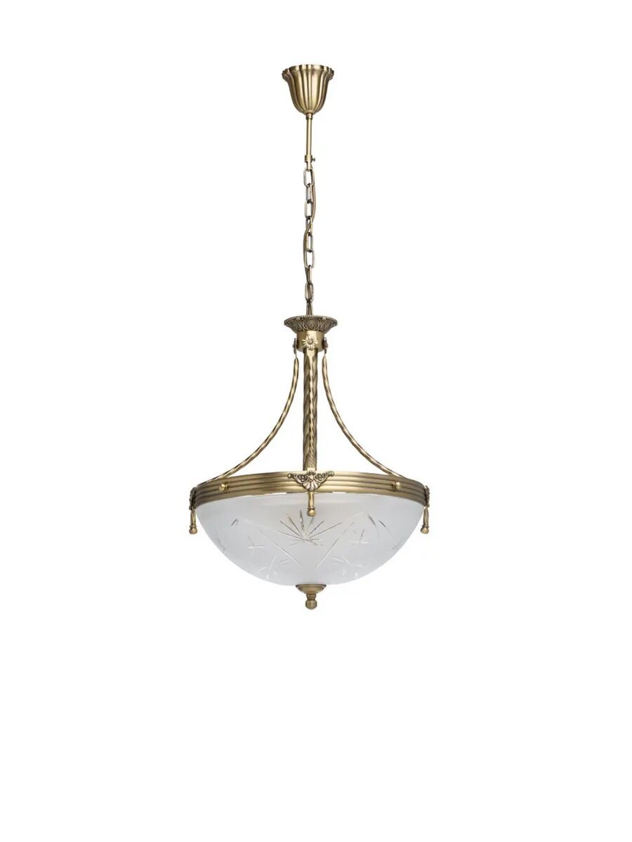 Люстра newrgy lighting 1622STD/3BAB, античная бронза, белый матовый, цоколь Е14, 60 Вт, свет нейтральный белый, для кабинета