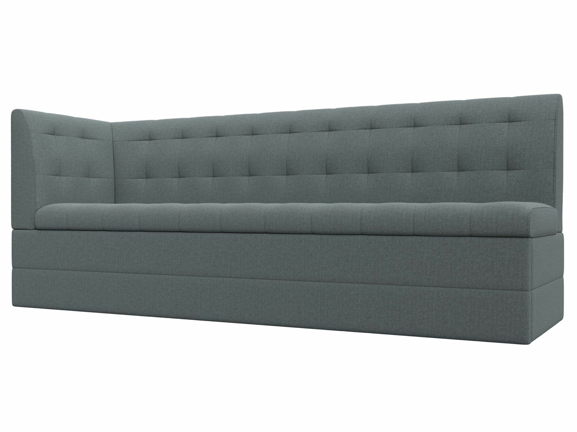 Диван кухонный прямой Бриз левый, рогожка, механизм дельфин, Хит Диванов