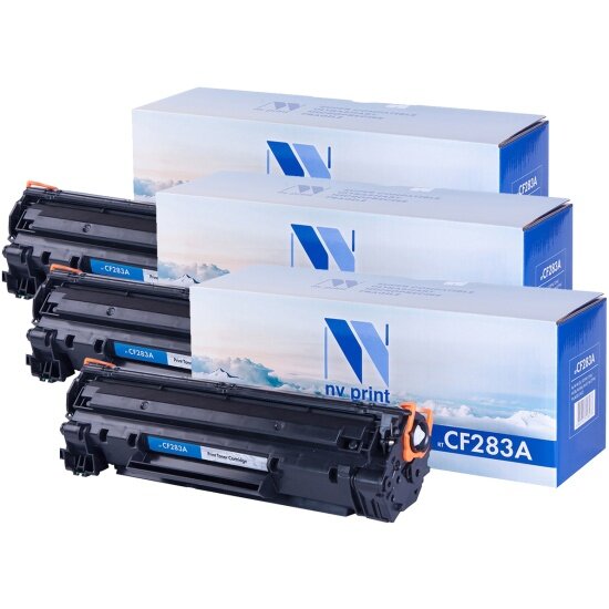 NV Print Картридж NVP совместимый NV-CF283A-SET3 для HP LaserJet Pro M201dw/ M201n/ M125r/ M125ra/ M225dn/ M225dw/ M225rdn/ M125rnw/ M127fn/ M127fw (1500k) (3 шт)
