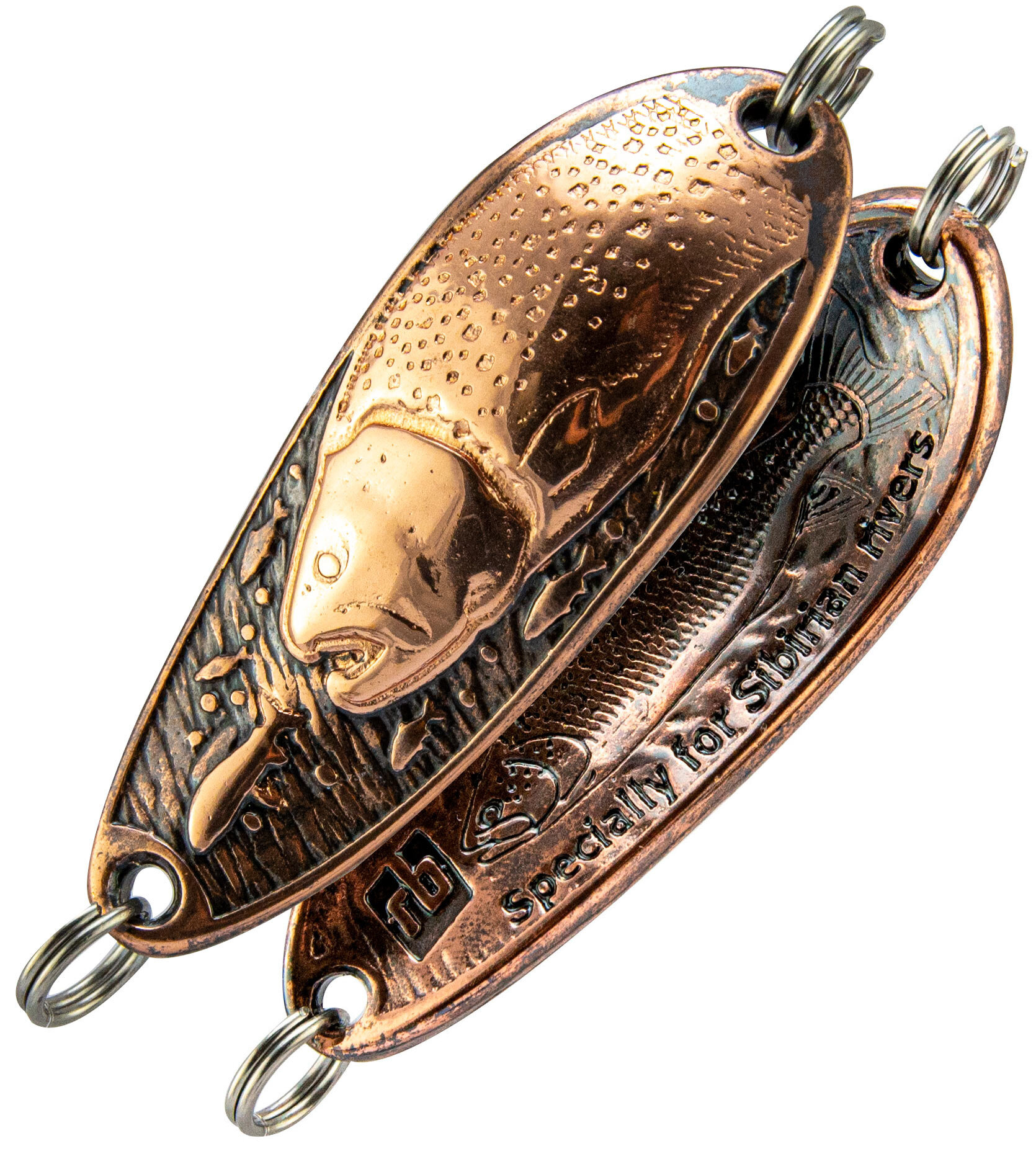 Блесна из латуни на лосося, покрыта медью RB Лорд 40гр - 176.