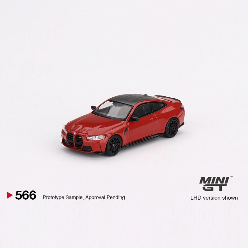 Машинка minigt 1/64 #566 BMW M4 Competition (G82) Toronto Red Metallic Die-cast alloy car model collection display gifts