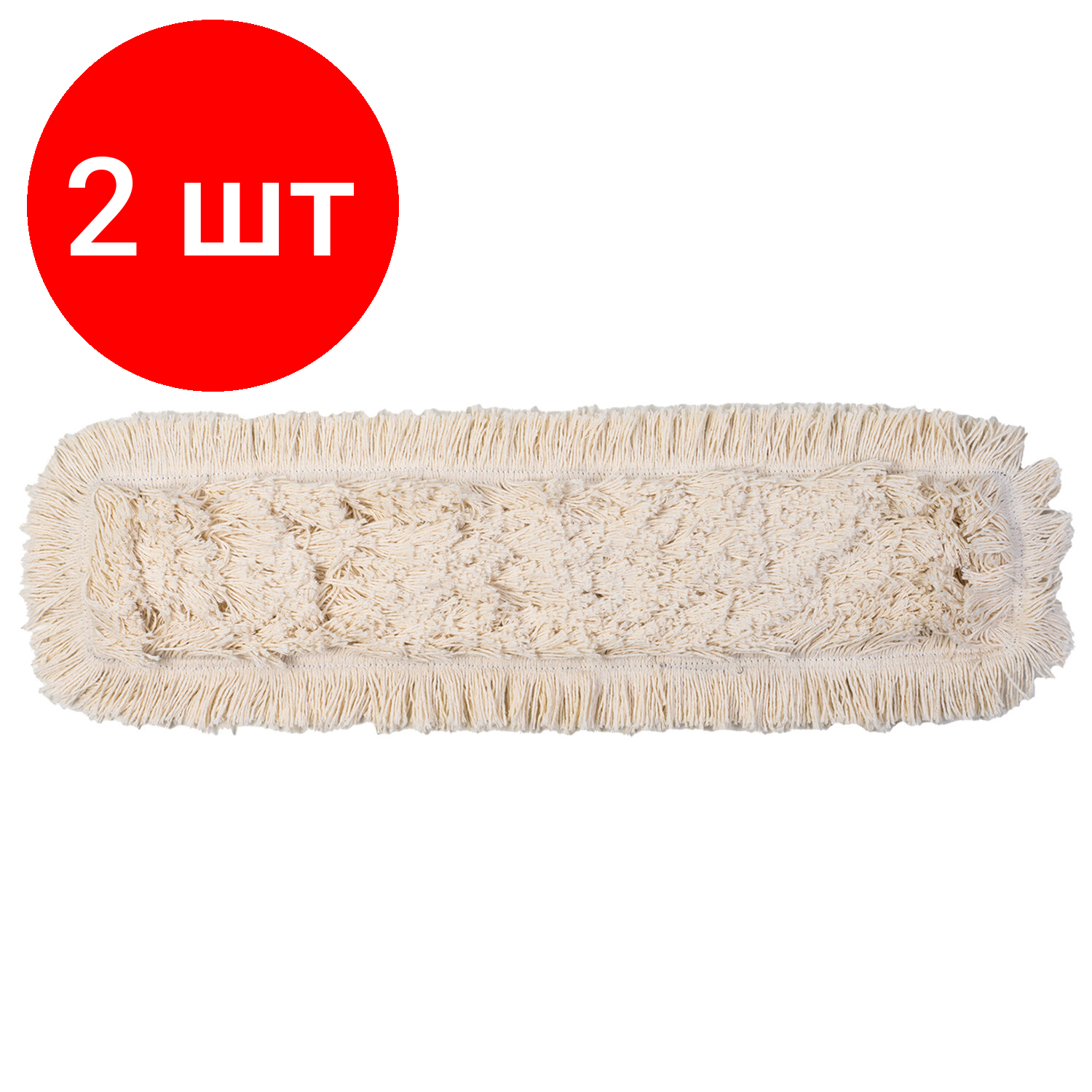 Комплект 2 шт, Насадка МОП плоская 60 см для швабры-рамки, карманы, хлопок, VILEDA "ДастМоп", 118102