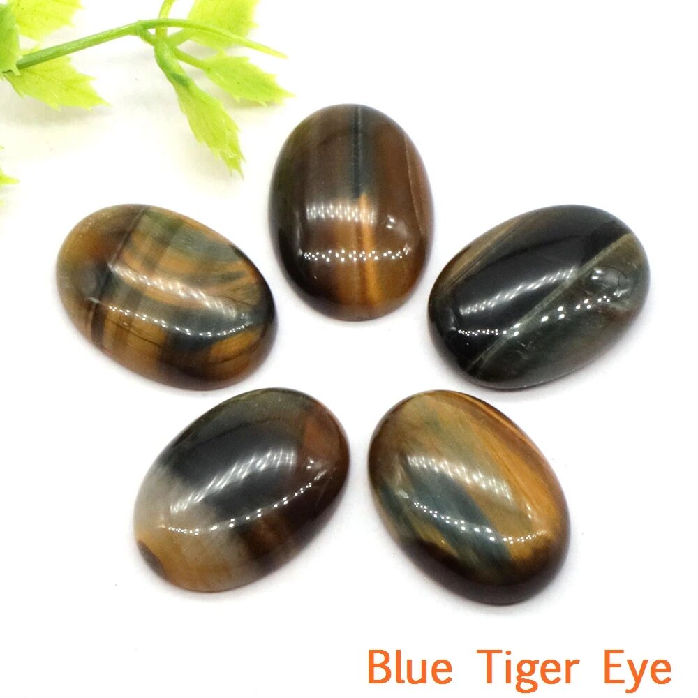 Овальные кабошоны Blue Tiger Eye 18x25 мм