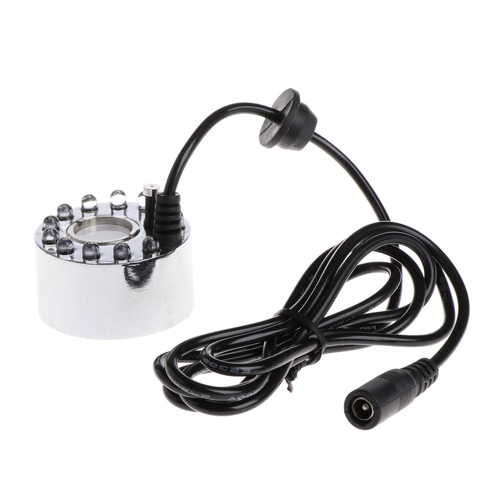 Туманообразователь Fogger Фонтан Воды Пруд Противотуманная Машина Распылитель Увлажнитель Воздуха с 12 Светодиодами для Офиса Домашнего Аквариума