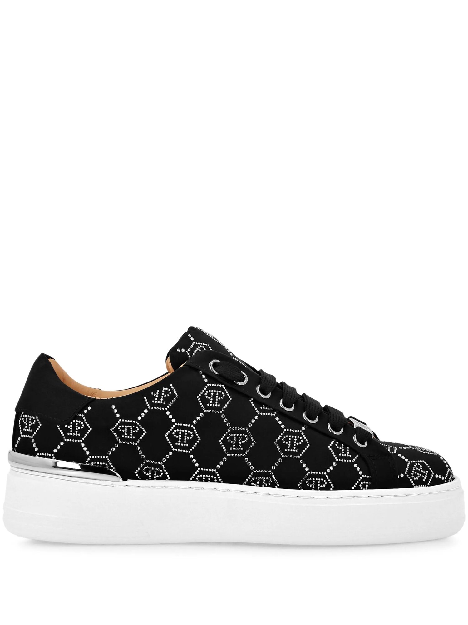 Кроссовки Rhinestone-embellished satin sneakers