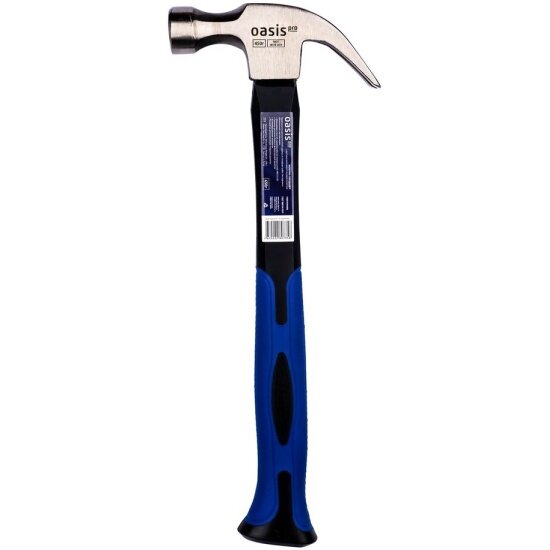 Молоток -гвоздодер Oasis с обрезиненной фибергласовой рукояткой Pro 450 г_103010704006