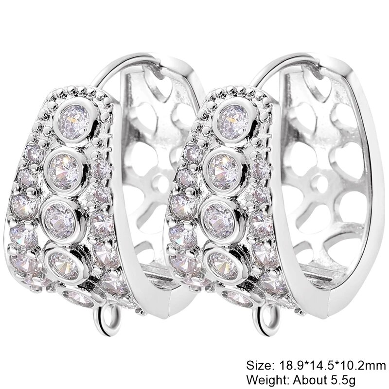 Комплект для изготовления сережек Juya White Gold