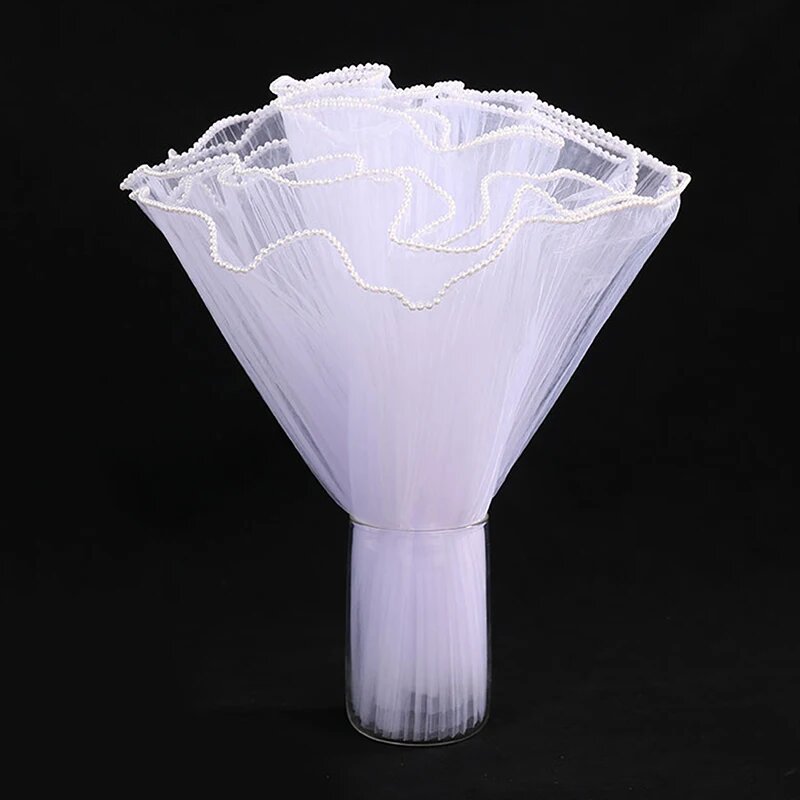 Оберточная бумага и кружевная сетка для цветов Белый, White