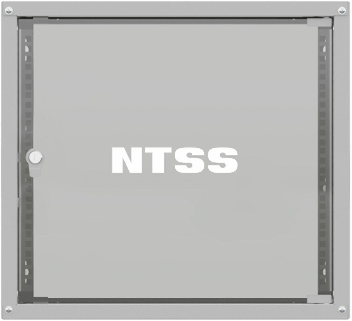 Шкаф коммутационный NTSS Lime, настенный 9U, 550х450 мм, передняя дверь стеклянная, несъемная боковая панель 30 кг, серый, 370 мм, 12 кг, 500 мм, IP20, укомплектованный (NTSS-WL9U5545GS)