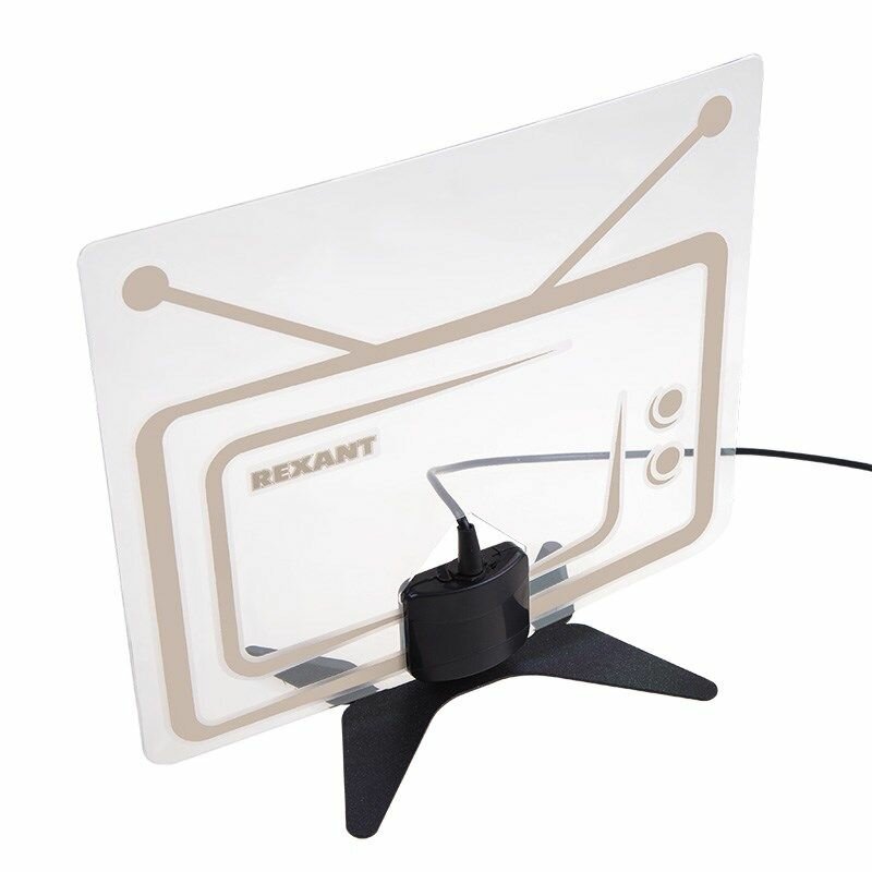 Антенна комнатная Активная для цифрового телевидения DVB-T2, Ag-717 REXANT