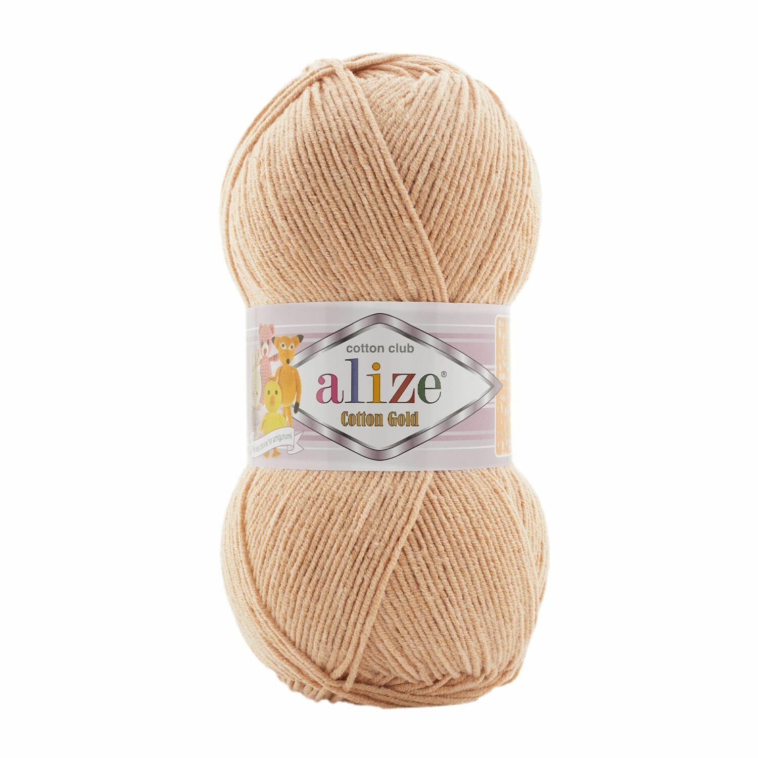 Пряжа ALIZE Cotton gold, песочный - 964, 55% хлопок, 45% акрил, 5 мотков, 100 г, 330 м.