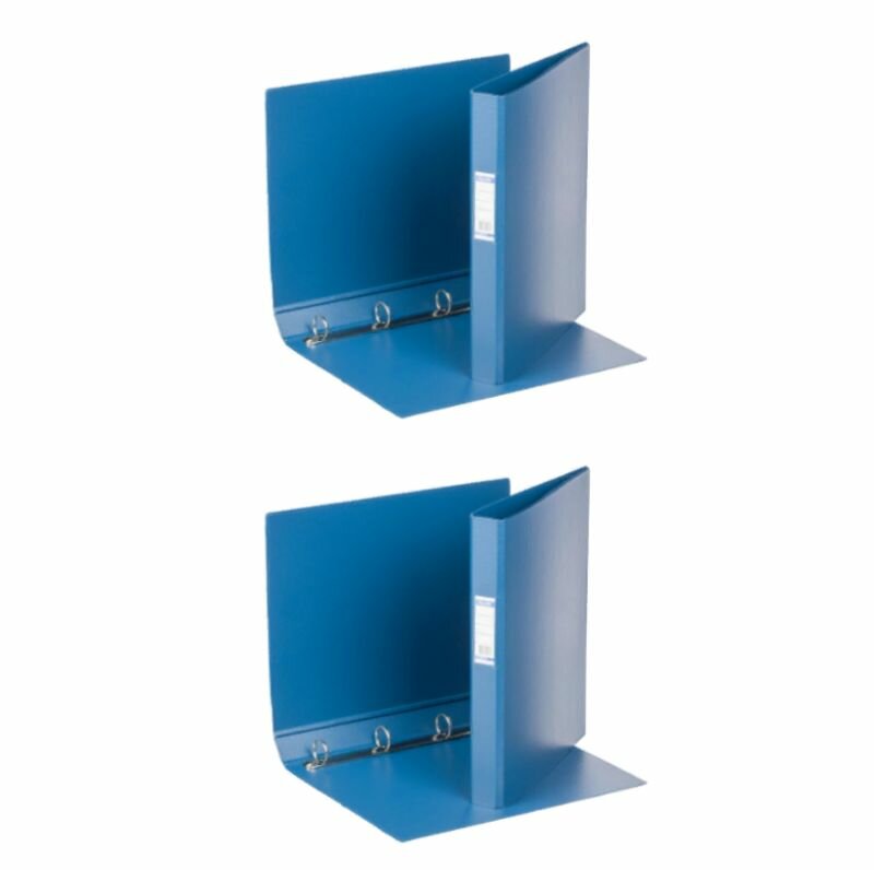 BANTEX Папка на 4-х кольцах 35мм синяя 2 шт