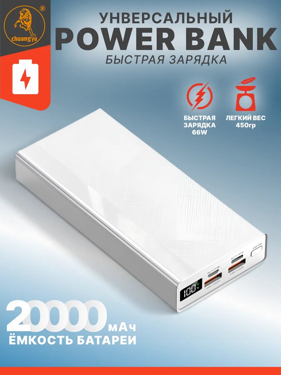 Повербанк внешний аккумулятор 20000mAh