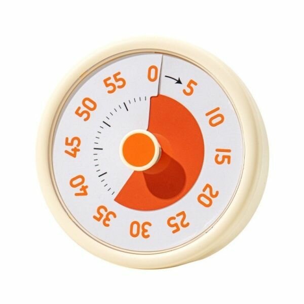 Таймер, механический, 60 мин, ABS пластик, бесшумный, футуристический дизайн