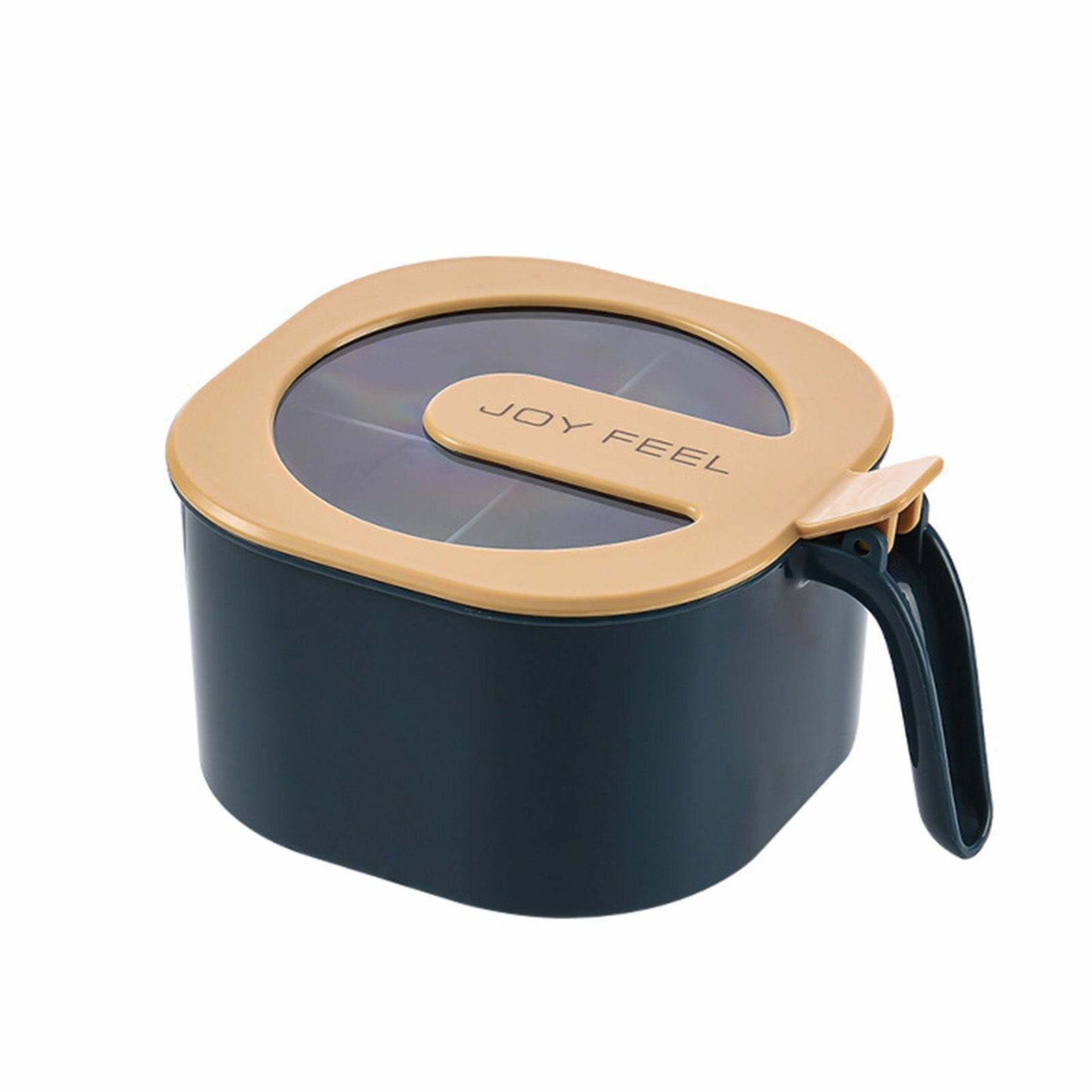 Набор контейнеров для синих специй, коробка для приправ 4-в-1 с ложками, многофункциональная бутылка для специй для кухни, кемпинга, барбекю, приготовления пищи на открытом воздухе