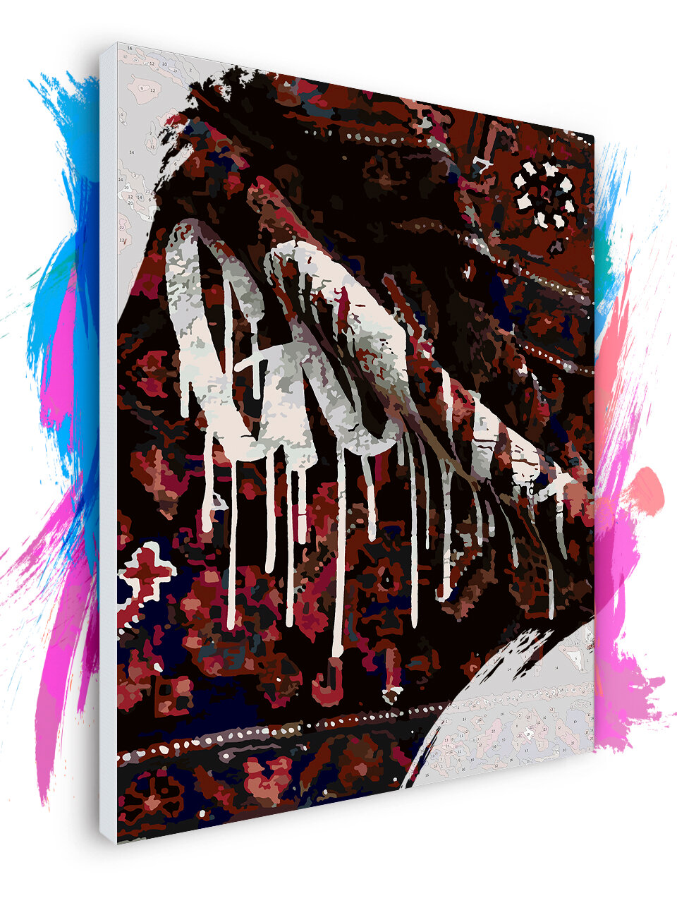 Картина по номерам на холсте Граффити на ковре, 50 х 60 см