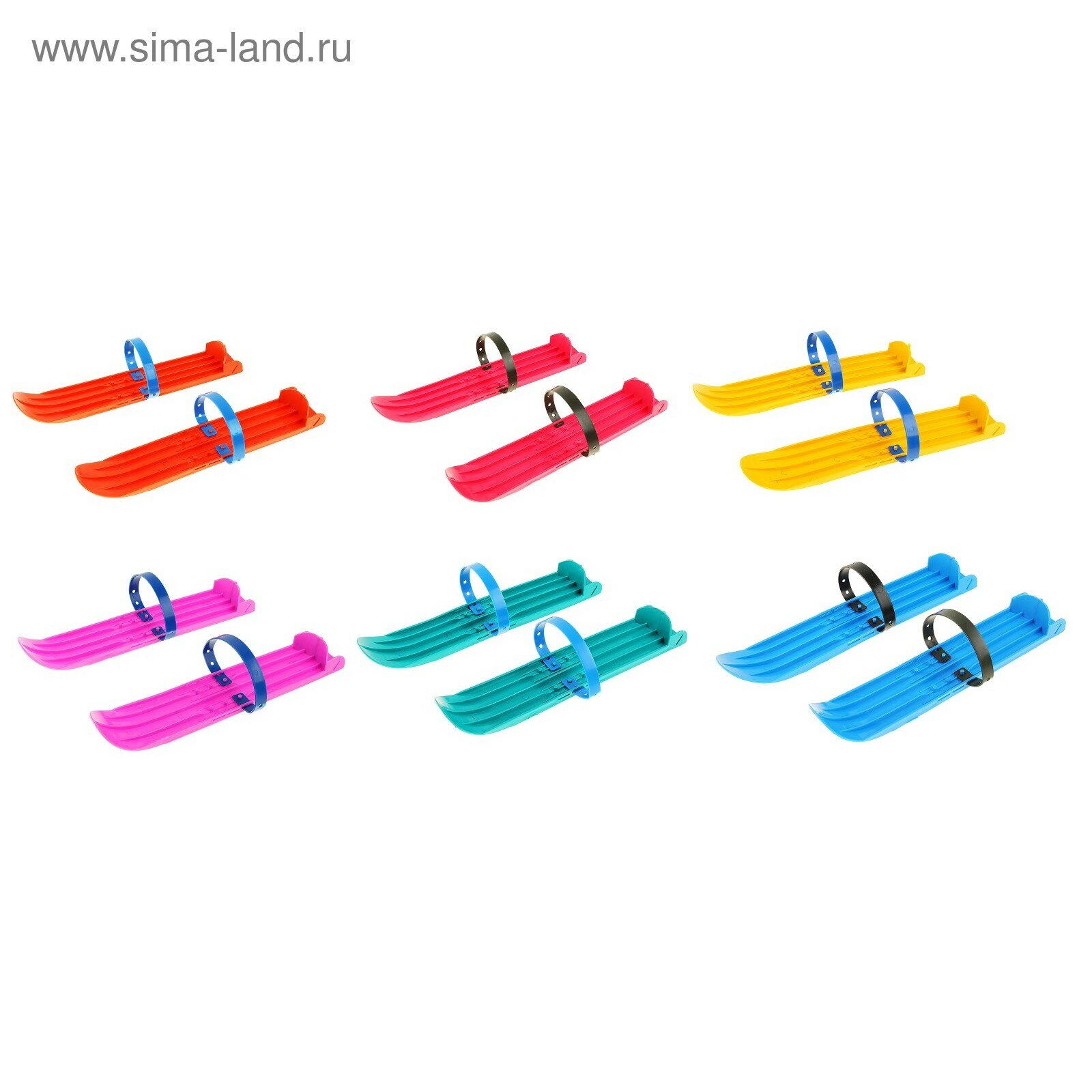 Мини-лыжи пластиковые малые, детские лыжи, цвет микс, для зимних игр и катания