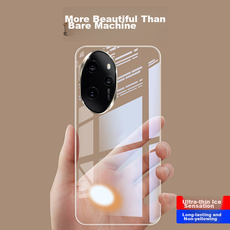 Kekelili [Long-Lasting, Yellowing-Resistant] Phone Case for Honor 100 Pro, Honor 100 Pro Protective Cover, Full Coverage Lens Protection, Fully Transparent, Ultra-Thin, Shockproof, Bare Phone Feel