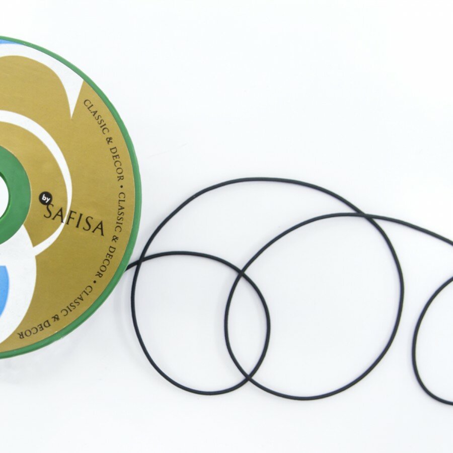Резинка шляпная SAFISA, 2 мм, цвет 01, черный