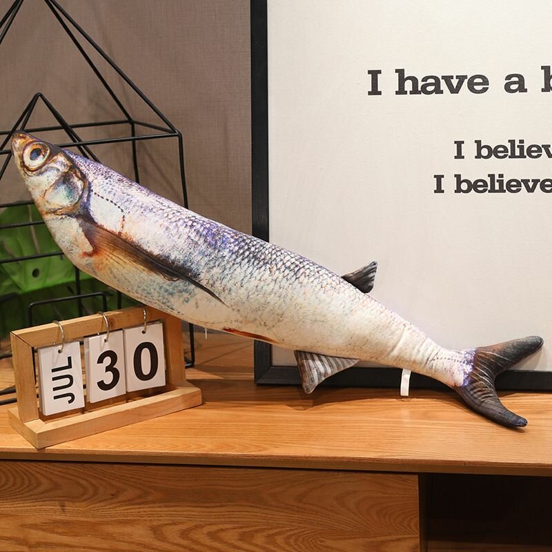 Мягкая Игрушка рыба, sharpbelly 100cm, бирюзовый, Рыбка,100