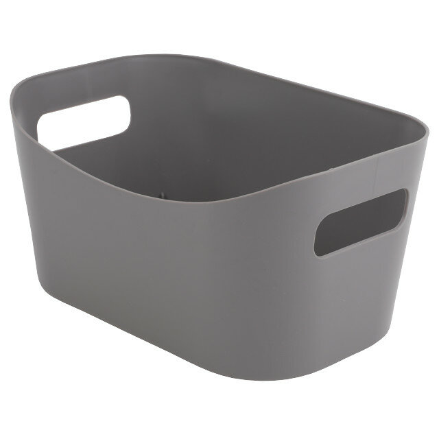 Корзина с ручками TODELIA 25 х 17 х 13 см, 5,5 литров, пластик, серый