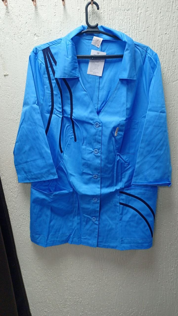 Жакет Мирра(голубой тёмно синий рукав 3/4)медицинский