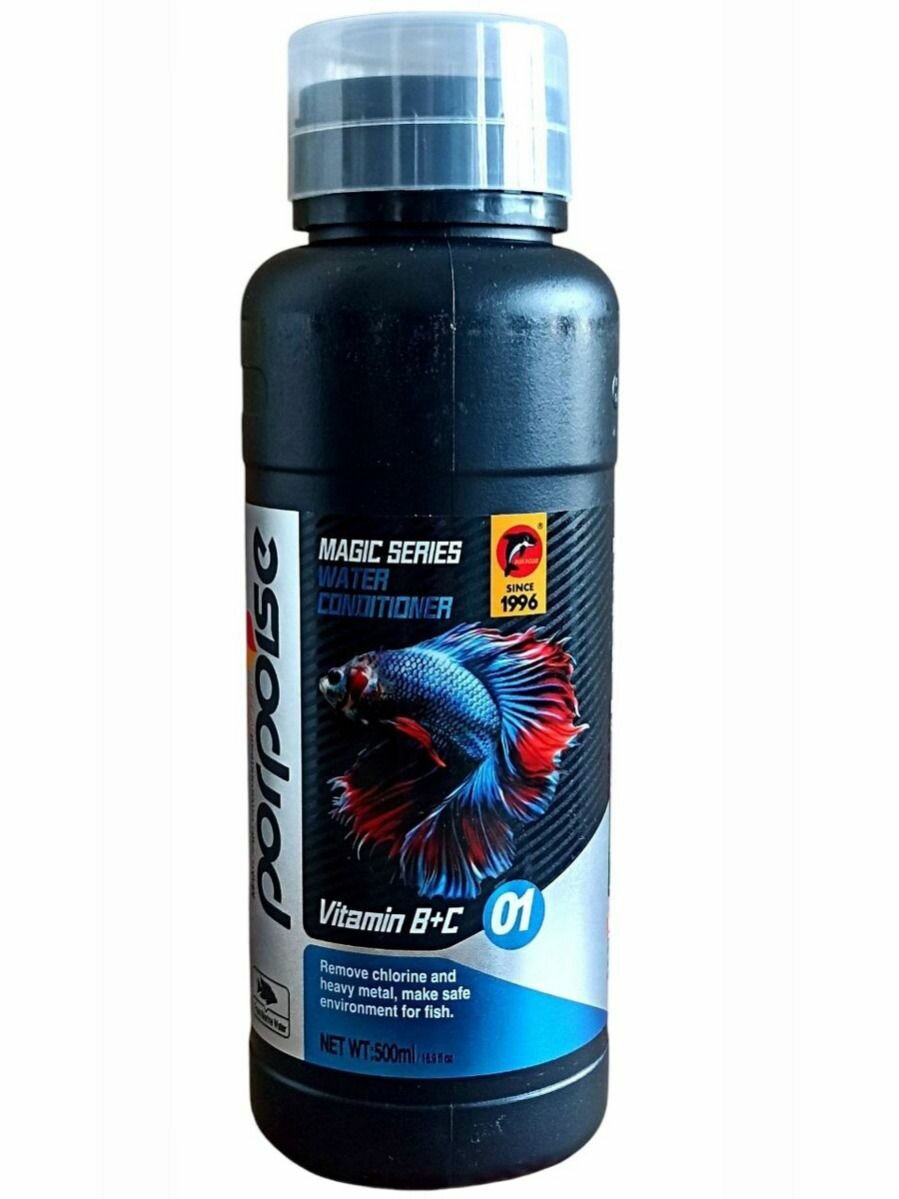 Кондиционер для аквариумной воды Porpoise Water Conditioner Vitamin B+C, 500 мл