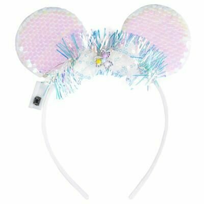 Ободок КНР "Уши мышонка", пайетки, светящийся