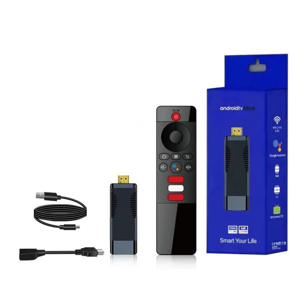 Смарт-телевизор S96 ATV Smart TV Stick 2 ГБ/16 ГБ Android 10.0 AllWinner H313, 4 ядра, 4G/5G, двойной Wi-Fi BT5.0, голосовое управление, пульт дистанционного управления