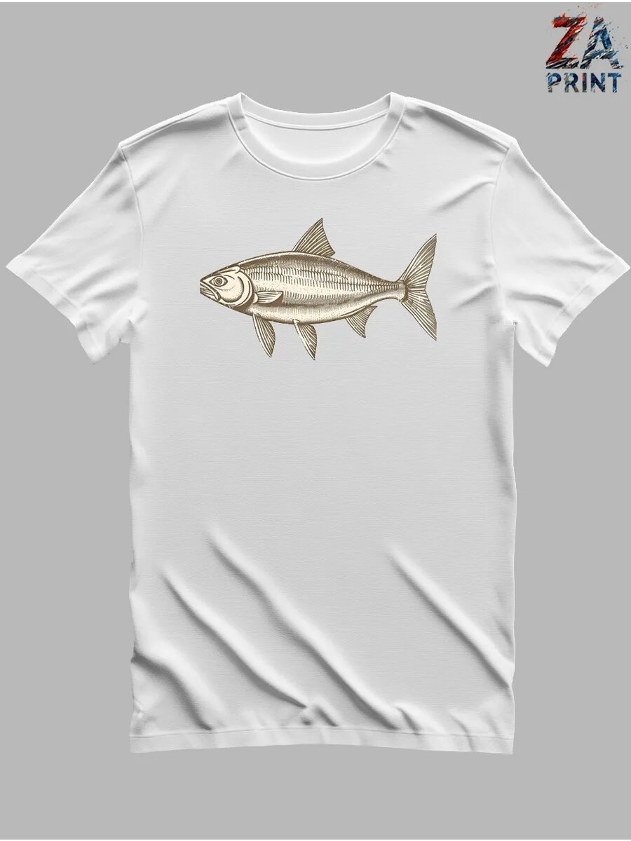Футболка красивая рыба