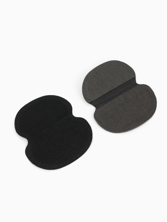 Защитные вкладыши для подмышек, 6 пар, на клеевой основе, чёрные